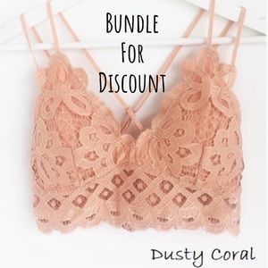 Anemone | Intimates & Sleepwear | Boho Coral Adjustable Stretchy Soft ...